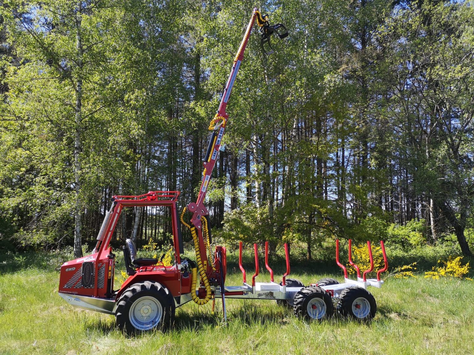 Kranman Bison 6000 Rückezug Rückeanhänger Prozessor Forstkran – SB ...