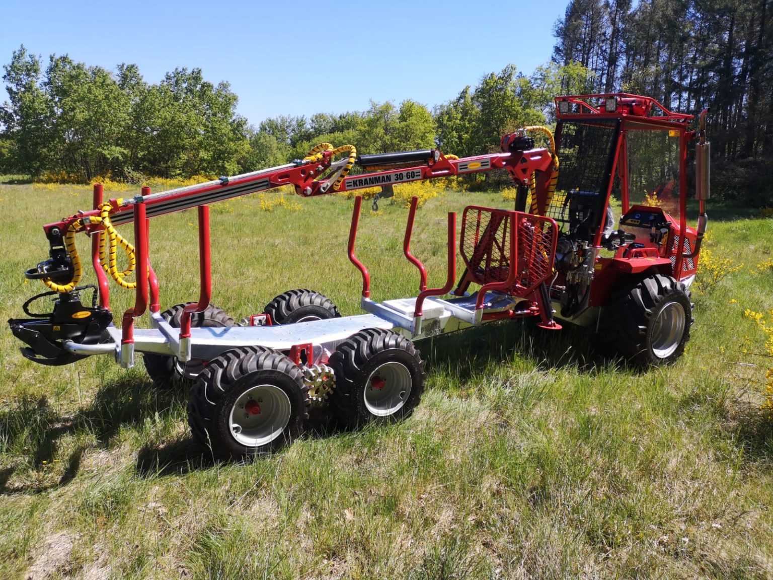 Kranman Bison 6000 Rückezug Rückeanhänger Prozessor Forstkran – SB ...