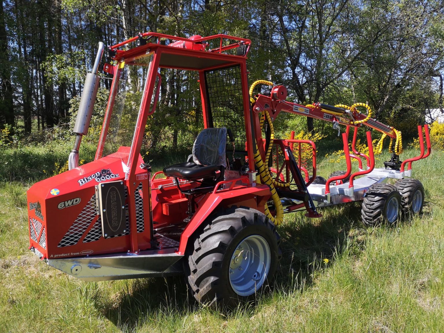 Kranman Bison 6000 Rückezug Rückeanhänger Prozessor Forstkran – SB ...