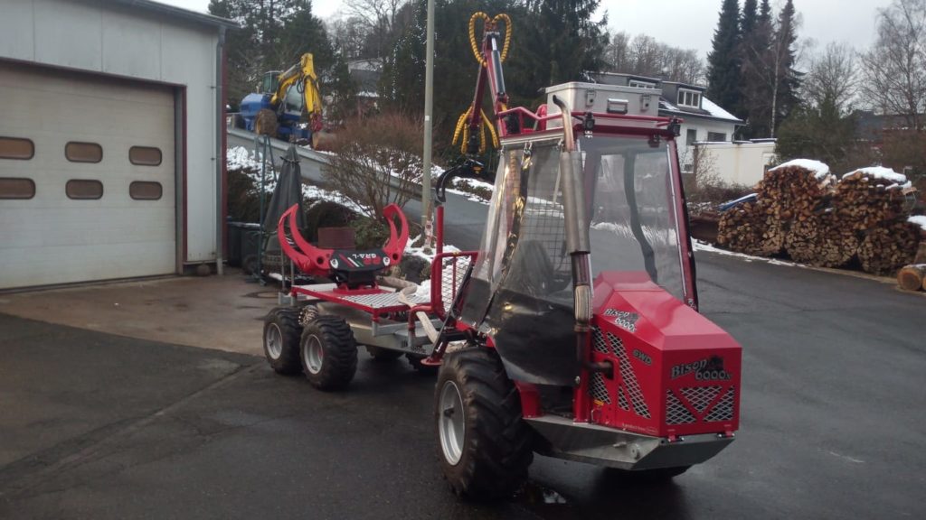 Kranman Bison 6000 Rückezug Rückeanhänger Prozessor Forstkran – SB ...